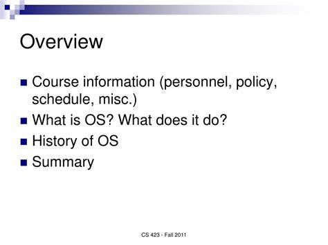 Ppt Cs 423 Operating Systems Design Lecture 1 Introduction