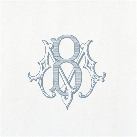 Vintage Bm Monogram Classic Interlocking Duogram Digital Files