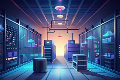 Premium Photo Modern Data Center And Network Infrastructure Solutions