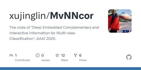 Github Xujinglin Mvnncor The Code Of Deep Embedded Complementary And Interactive Information