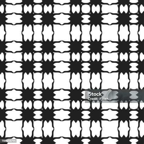 원활한 벡터 배경 흑백 반복 패턴 디자인 직물 직물 커버 포장에 대한 추상 벽지 검은색에 대한 스톡 벡터 아트 및 기타 이미지 Istock