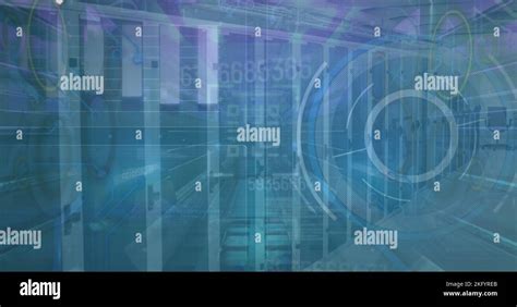 Image Of Numbers Data Processing And Sever Room Stock Photo Alamy