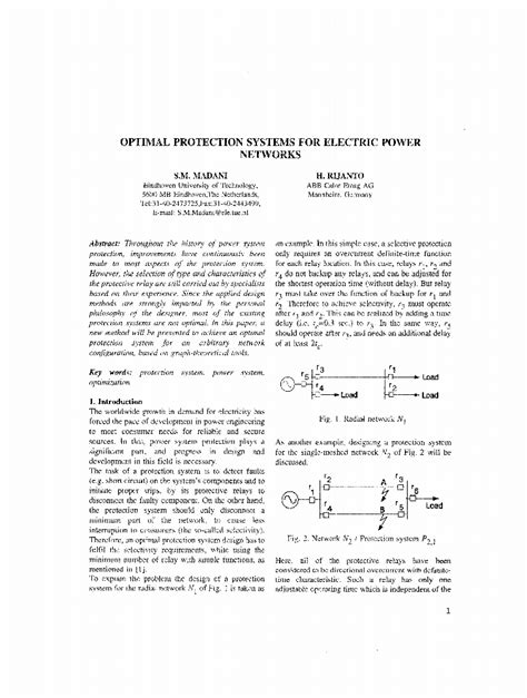 Optimal Protection Systems For Electric Power Networks IEEE Conference Publication IEEE Xplore