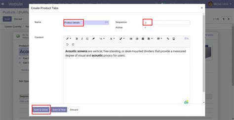 Odoo Custom Product Tabs Odoo Product Tabs Customization