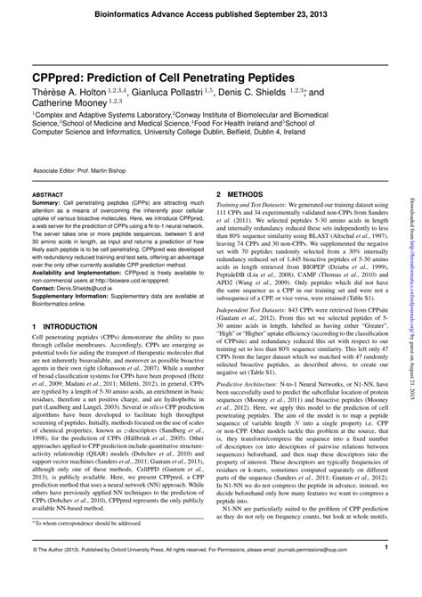 Pdf Cpppred Prediction Of Cell Penetrating Peptides