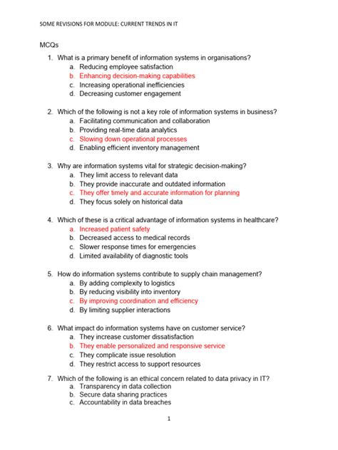 Some Revision Exercises Pdf Bioinformatics Internet Of Things
