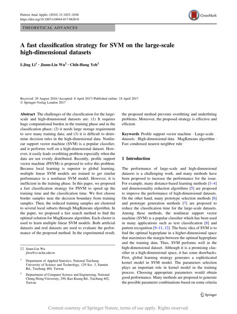 a fast classification strategy for svm on the large scale high
