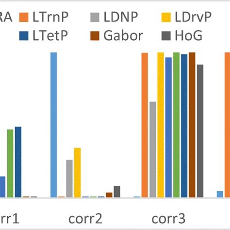 graphical representation of the correlation between feature sets of