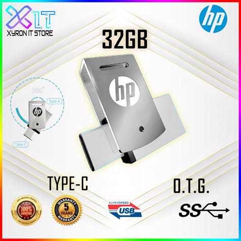 Hp Pendrive Type C Usb Otg Gb Gb Gb Flash Drives X M Dual Heads Pendrive
