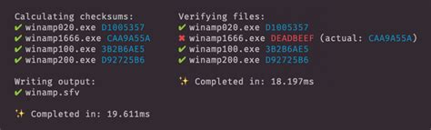 github idleberg node sfv cli cli tool to verify and create sfv files