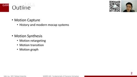 Games105 计算机角色动画基础 P5 Lecture05 Data Driven Character Animation Games