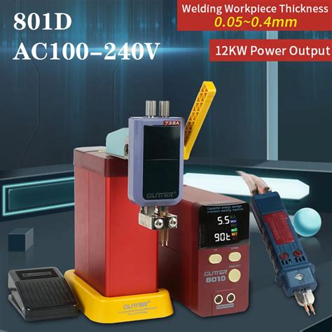 801d 스폿 용접기 12kw 파라 커패시터 에너지 저장 스폿 용접기 기계 휴대 전화 배터리 수리 Ac100 ~ 240v 용접 펜 포함 Aliexpress