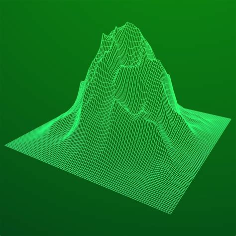 Premium Vector Wireframe Terrain Background