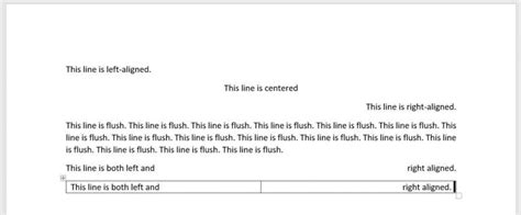 How To Apply Both Left And Right Alignment By Using A Table In Microsoft Word TechRepublic