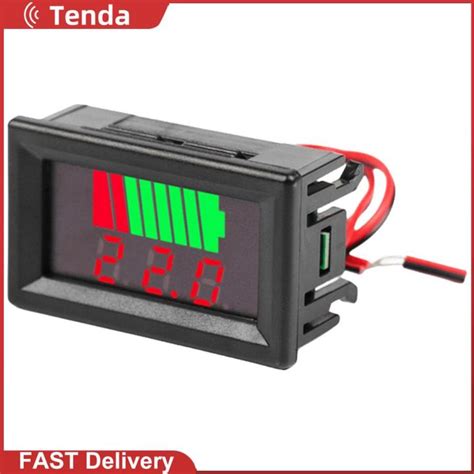 Car Battery Charge Level Indicator Battery Monitor Led Display Battery Voltage Meter Capacity