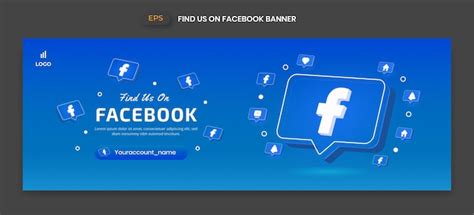 Banner Do Facebook Com ícone De Vetor 3d Para Promoção De Página De