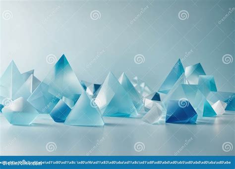 Frosted Glass Geometric Shapes Abstract Wallpaper Ai Generative Stock Illustration