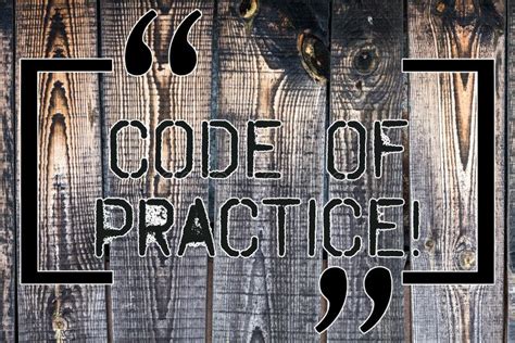 Handwriting Text Code Of Practice Concept Meaning Written Rules Explains How Showing Working