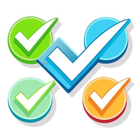 Checkmark Icon Checkmark Vector Set Checked Check Box Sign Approved