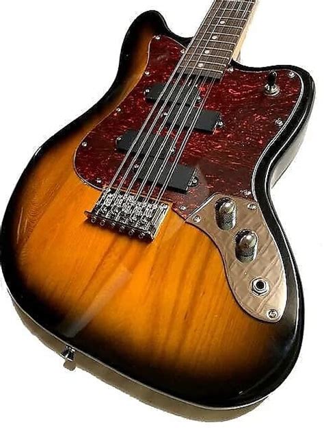 12 String Offset Jazzmaster Style Electric Guitar Sunburst Reverb