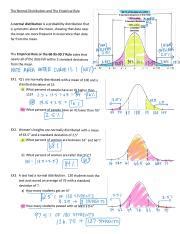 Understanding The Normal Distribution Empirical Rule Course Hero