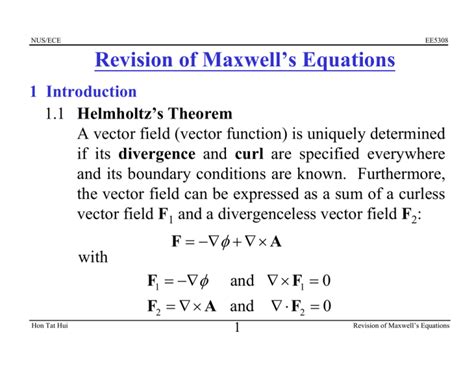 Maxwell S Equations Revision Theory And Applications