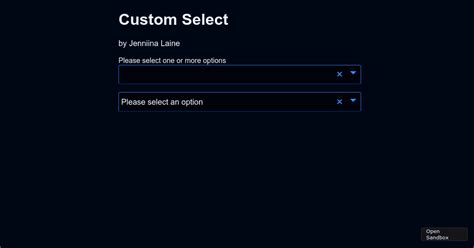 Custom Select Multi And Single Codesandbox