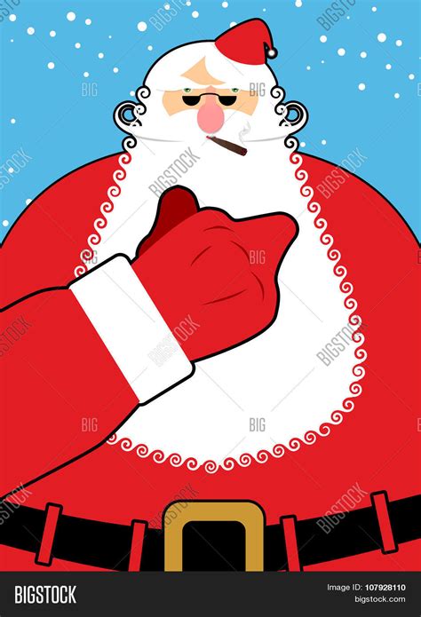Bad Santa Claus Shows Vector Photo Free Trial Bigstock