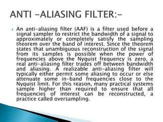 Aliasing And Antialiasing Filter PPTX Digital Audio Computer Software And Applications