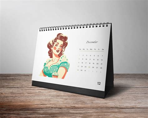 2024 Desk Calendar Pin Up Girl Calendar Erotic Calendar Sexy Pin Up Girl Sexy Woman Poster