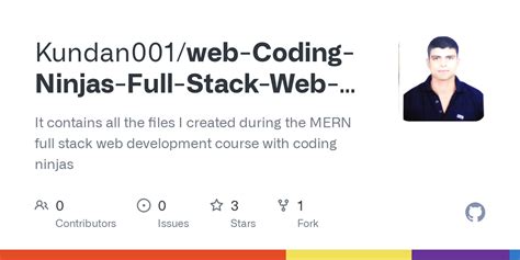 Github Kundan001web Coding Ninjas Full Stack Web Development It Contains All The Files I