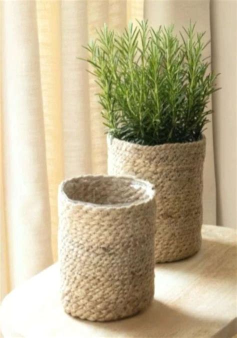 Jute Planter Basket Set Eqaaya