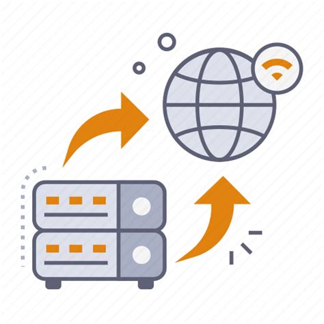 database server storage hosting big data network internet icon