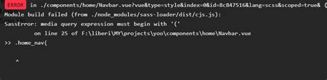 Css Sasserror Media Query Expression Must Begin With Stack