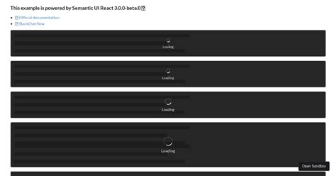Semantic Ui Example Codesandbox