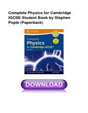 Complete Physics For Cambridge IGCSE Stu Pdf Complete Physics For Cambridge IGCSE Student