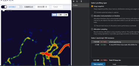 Bug Echarts 使用百度地图组件更新option，total Js Heap Size一直增长，造成内存泄漏 · Issue 18686 · Apacheecharts
