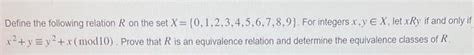 Solved Define the following relation R on the set | Chegg.com