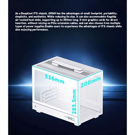 deepcool ch160 mini itx handheld pc case shopee philippines