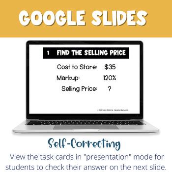 Find Percent Markup By Calculated Instruction TPT