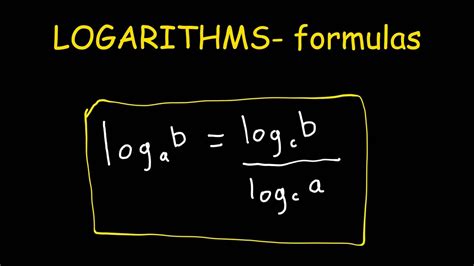 Logarithms Formulas Youtube