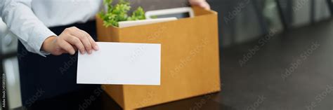 Business People Breaking The Contract With Resignation Letter Staff Reduction Resigning Leaving