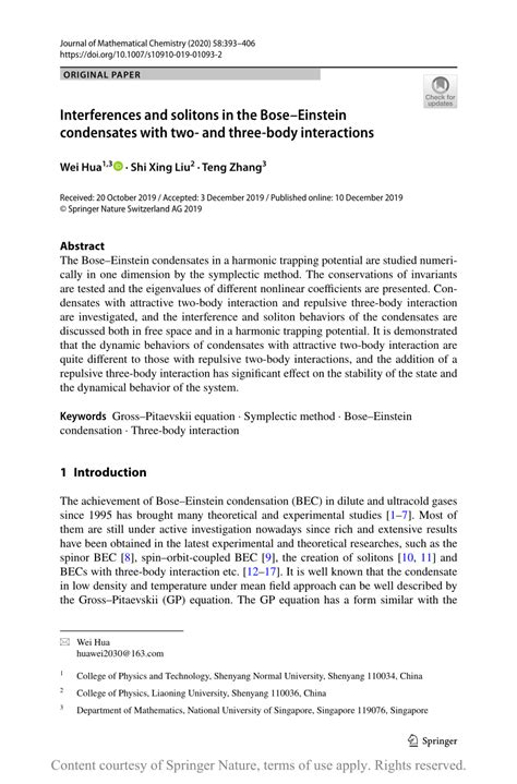 Interferences And Solitons In The Boseeinstein Condensates With Two And Three Body Interactions