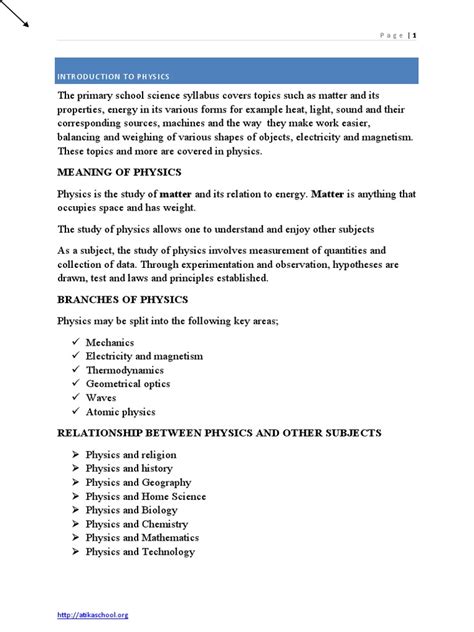 Physics Form 1 Notes 1 Pdf Weight Physics