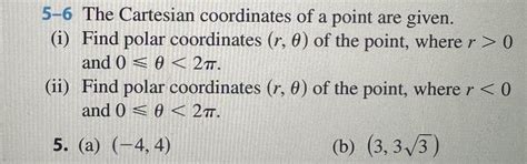 Solved The Cartesian Coordinates Of A Point Are Chegg