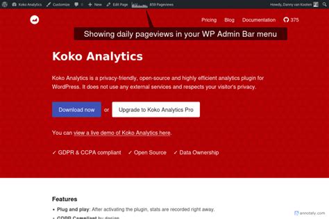 Statistics Summary In Your Wordpress Admin Bar Koko Analytics