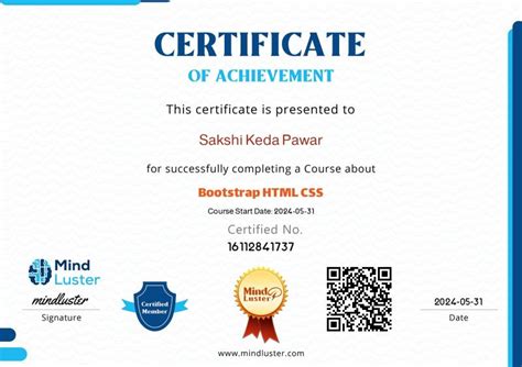 Completed Bootstrap Html And Css Course Sakshi Pawar Posted On The Topic Linkedin