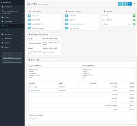 Opencart Checkout Custom Fields Customized Checkout