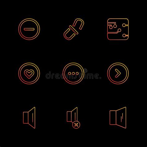 user interface buttons application multimedia eps icons stock