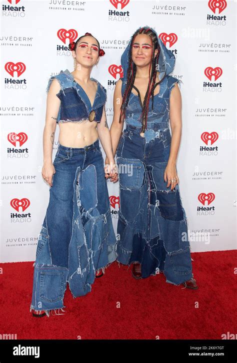 Miami Florida Emily Estefan And Gemeny Hernandez Are Seen On The Red